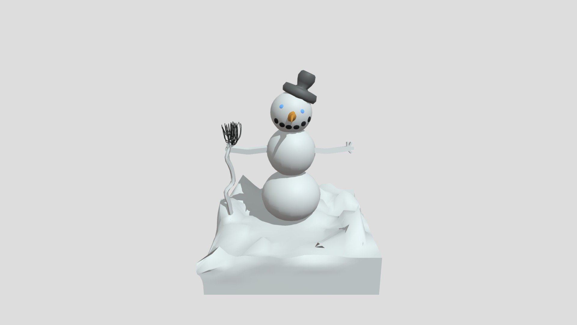 Snowman - 3D model by Ruby_Rosie [7aa5b3e] - Sketchfab