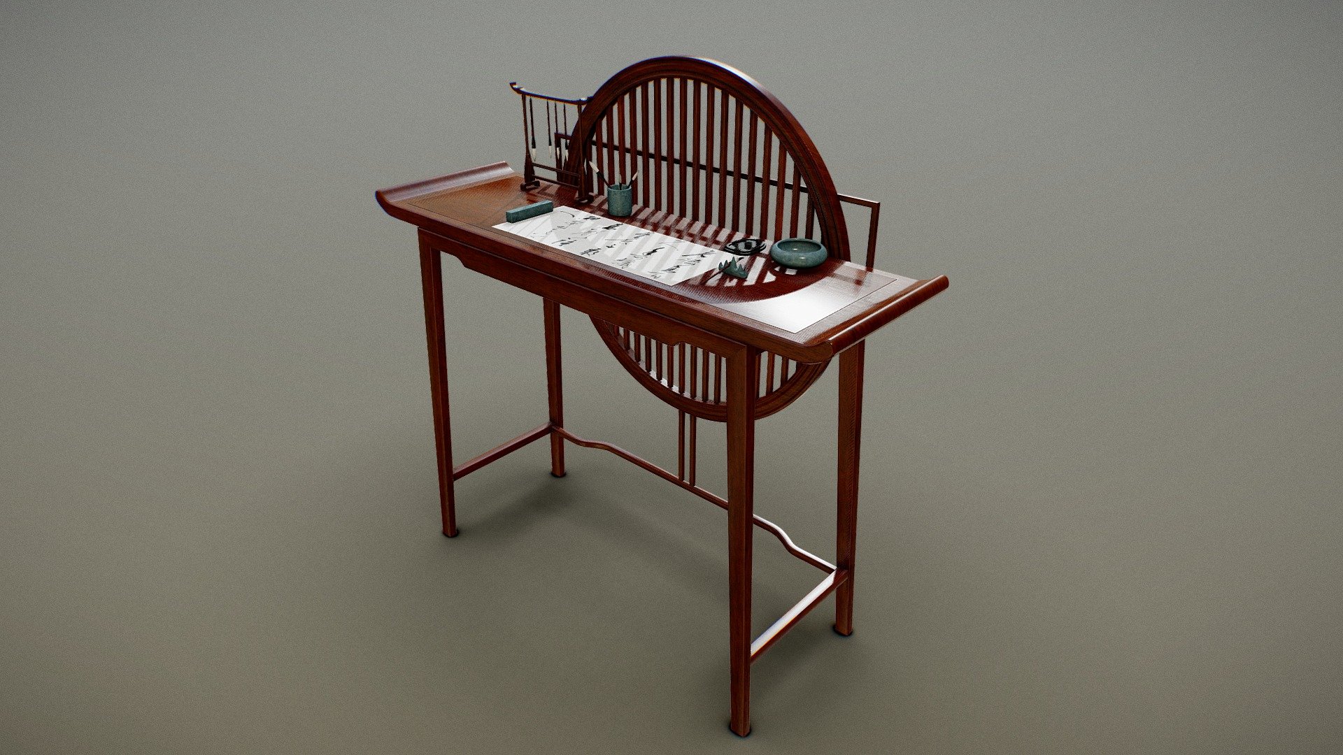 Chinese square table - Download Free 3D model by DailyArt (@D.art ...