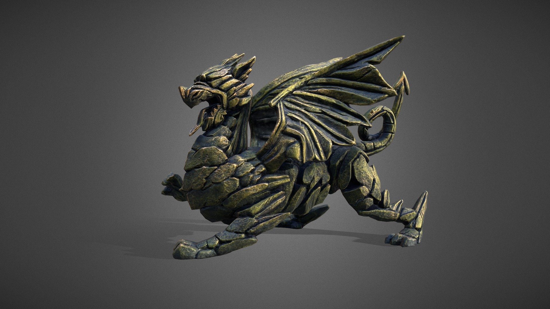 Green dragon - 3D model by egoroshe [7aa6a1d] - Sketchfab