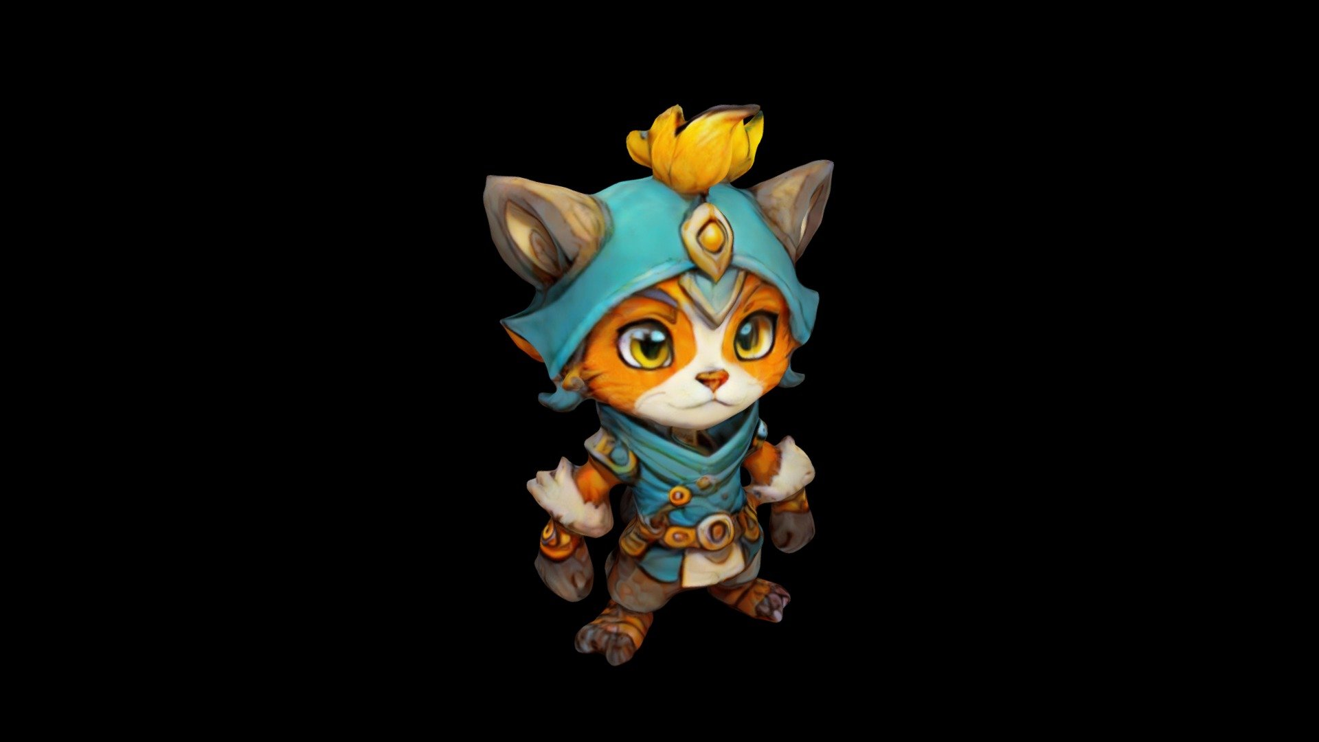 a white cat dressed as a paladin the cat is wear - Download Free 3D ...