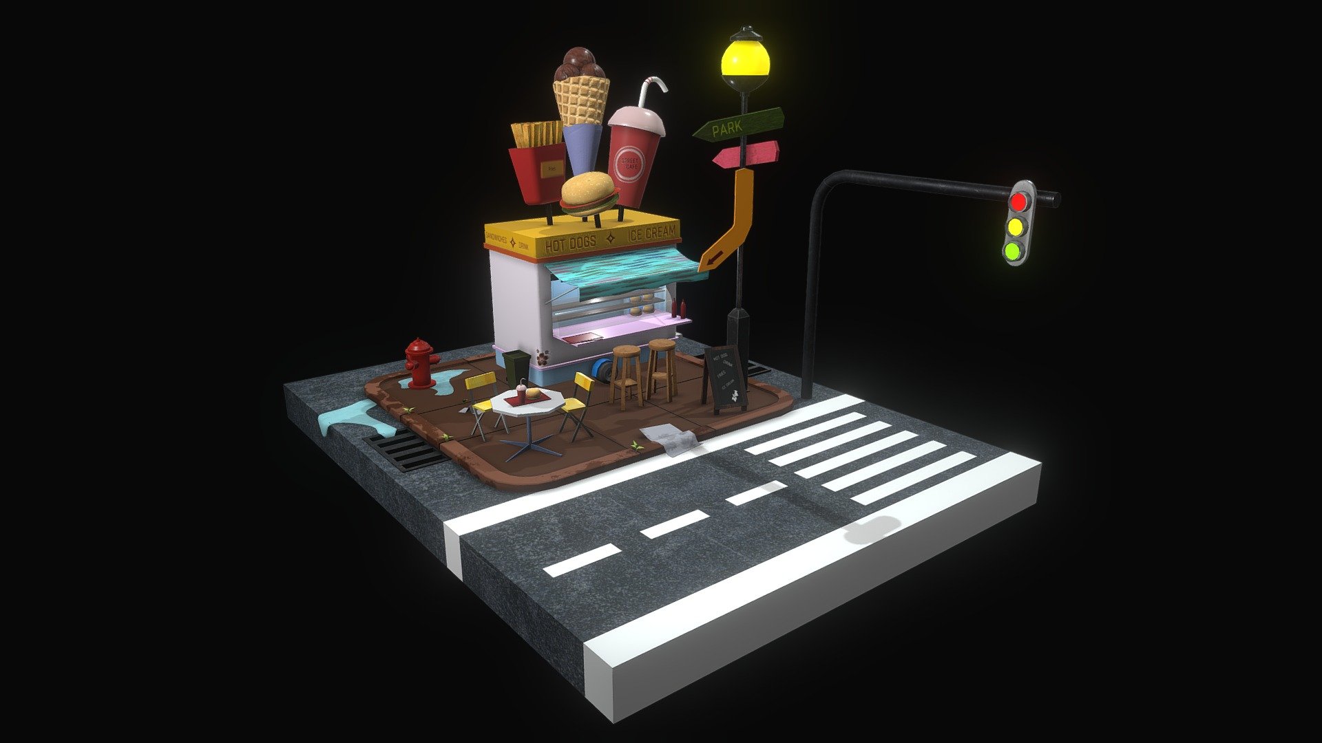 Street Food Car - Download Free 3D model by gozdemrl [7aacc02] - Sketchfab