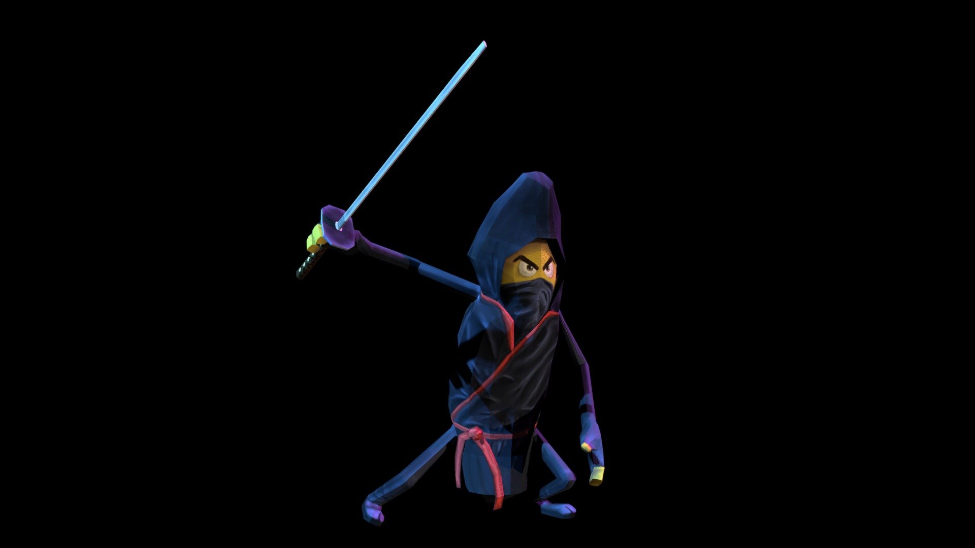 Banana ninja (Low Poly) - 3D model by SirNick30 [7ab170e] - Sketchfab