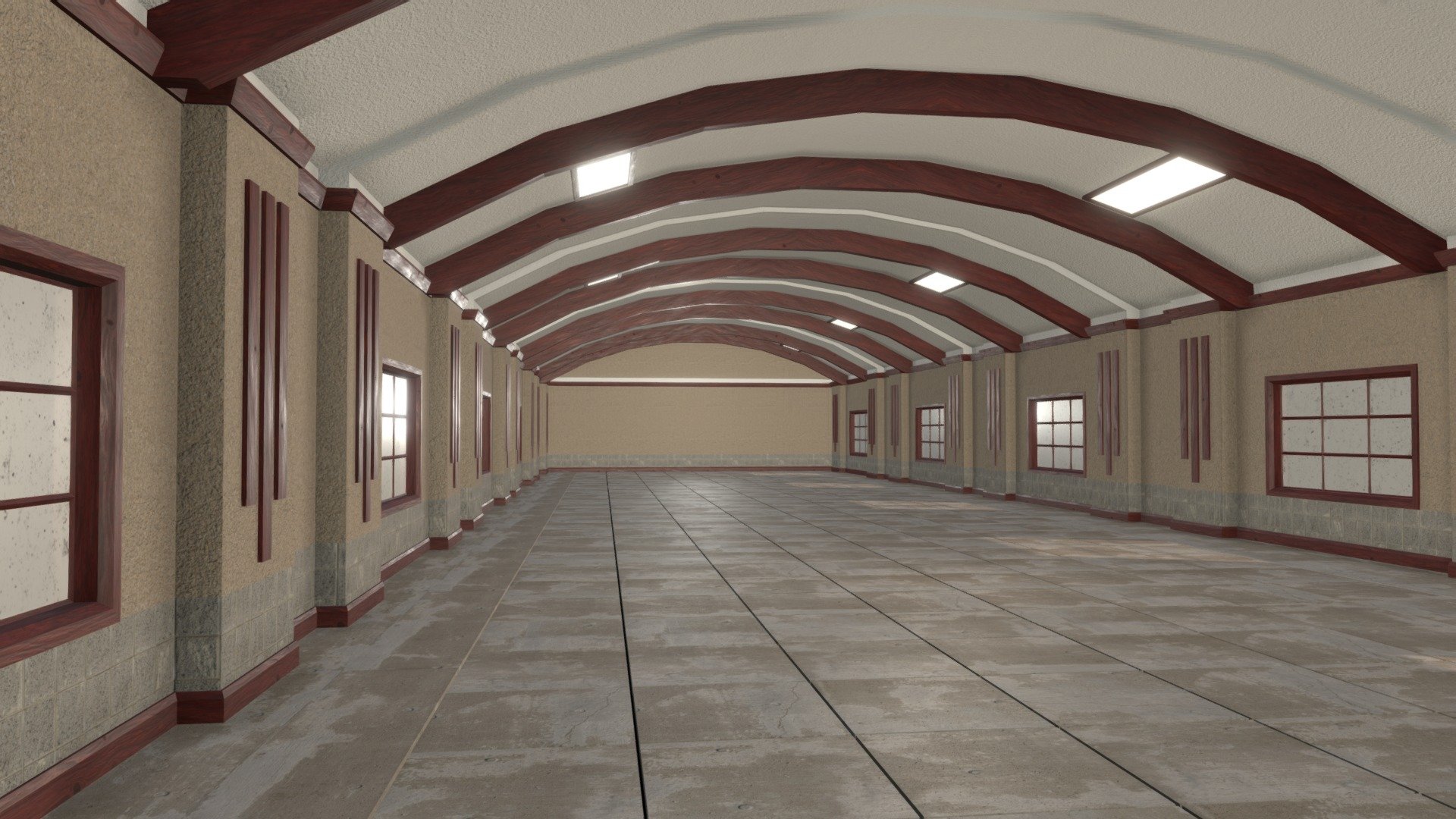 Gallery Museum Showroom Banquet Hall - Download Free 3D model by ...