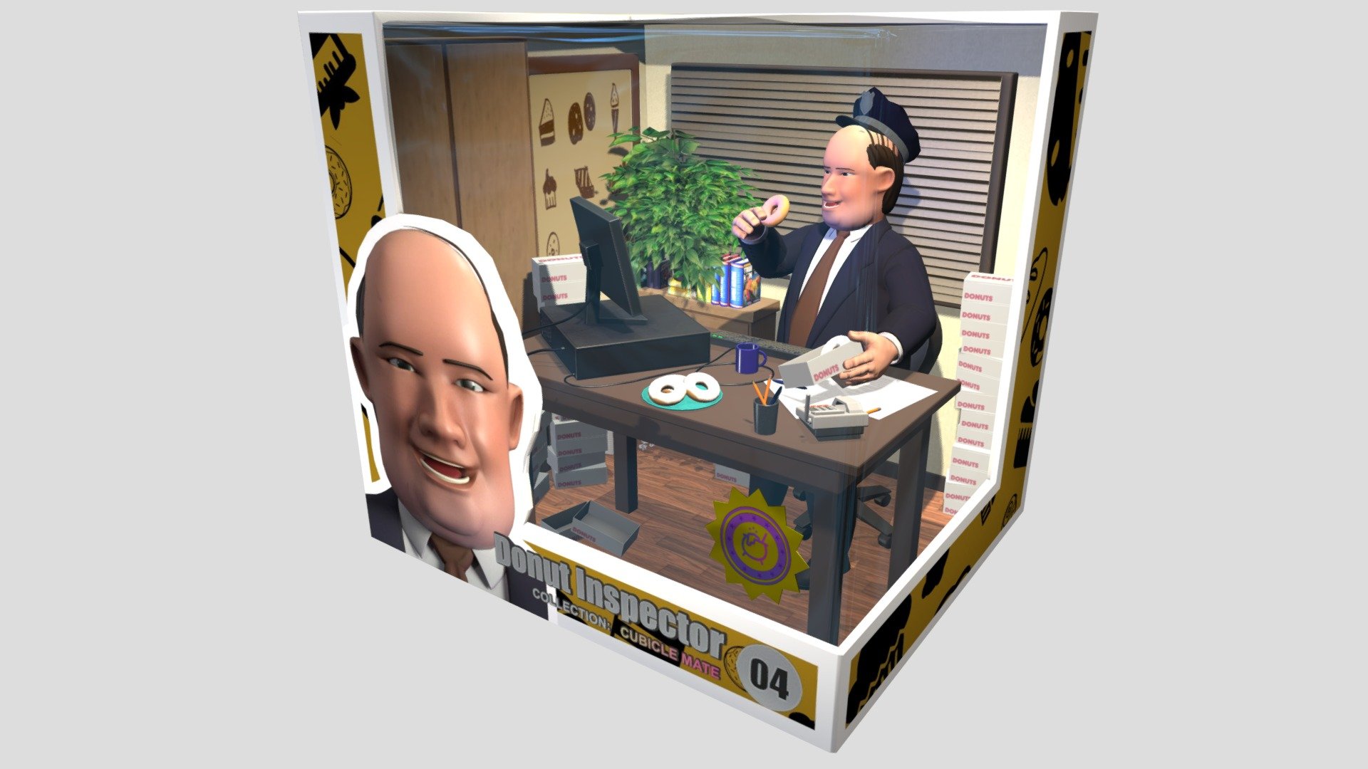 04. Donut Inspector. - 3D model by CubicleMate (@realtimealchemy ...
