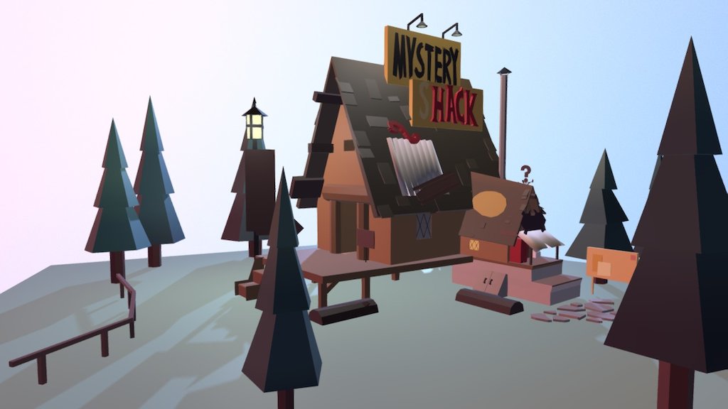 Diorama - Mystery Shack - 3D model by Kimberly Brum (@krtb13) [7abf398 ...