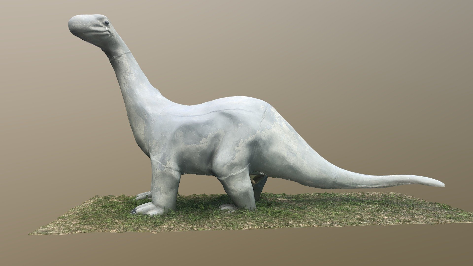 Happy Brontosaurus statue (Photogrammetry) - Download Free 3D model by ...