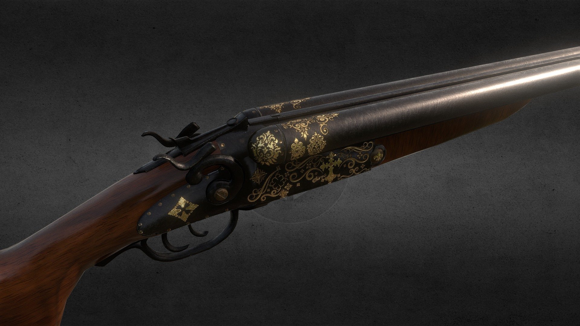 Exorcist Double Barrel Shotgun - Buy Royalty Free 3D model by ...