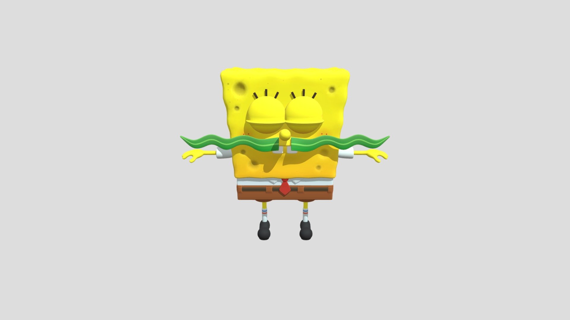 SpongeBob (Mustache) - Download Free 3D model by NickBob [7accb76 ...