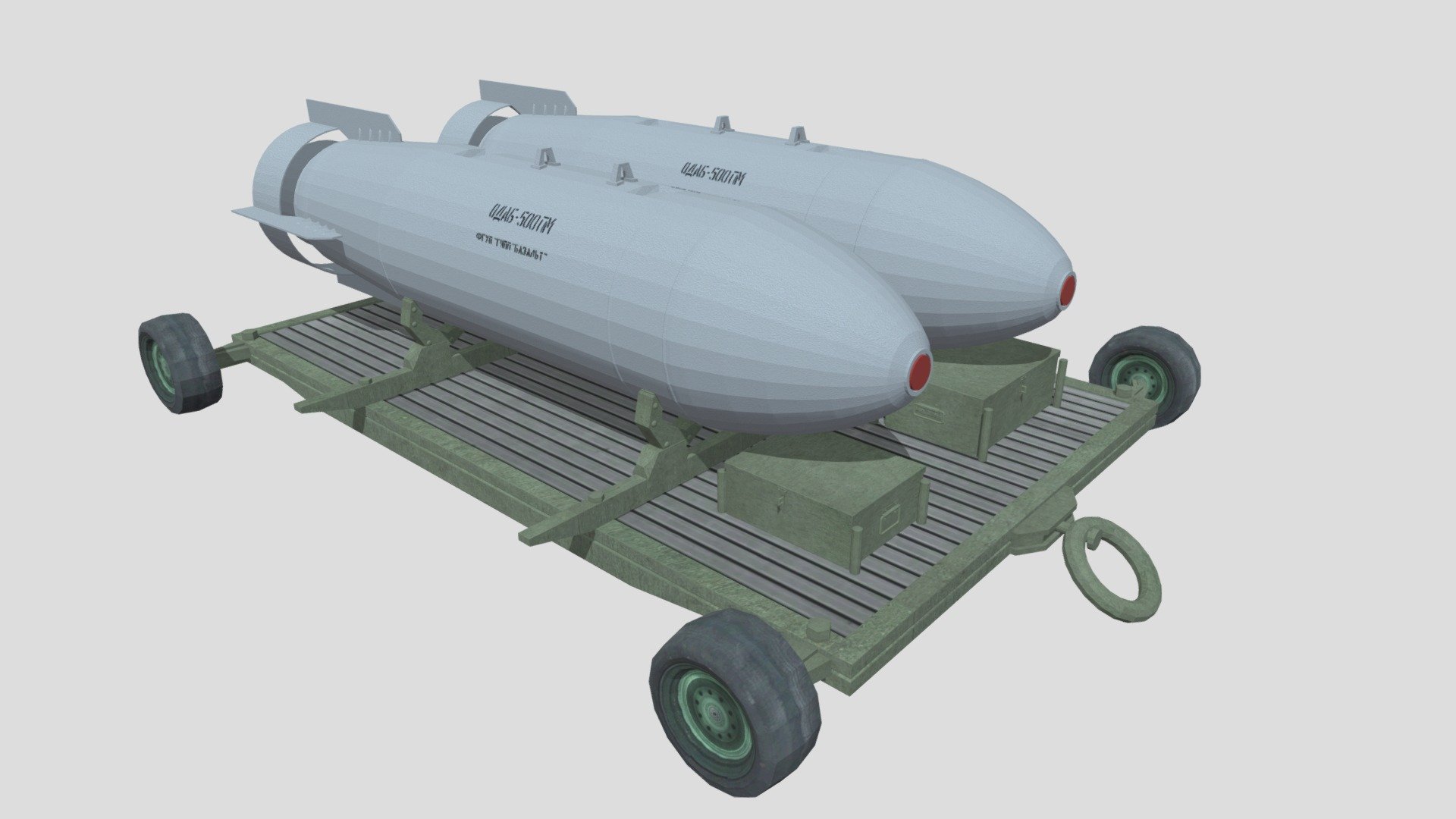 ODAB-500 vacuum bombs transport cart - Download Free 3D model by Tiltow ...
