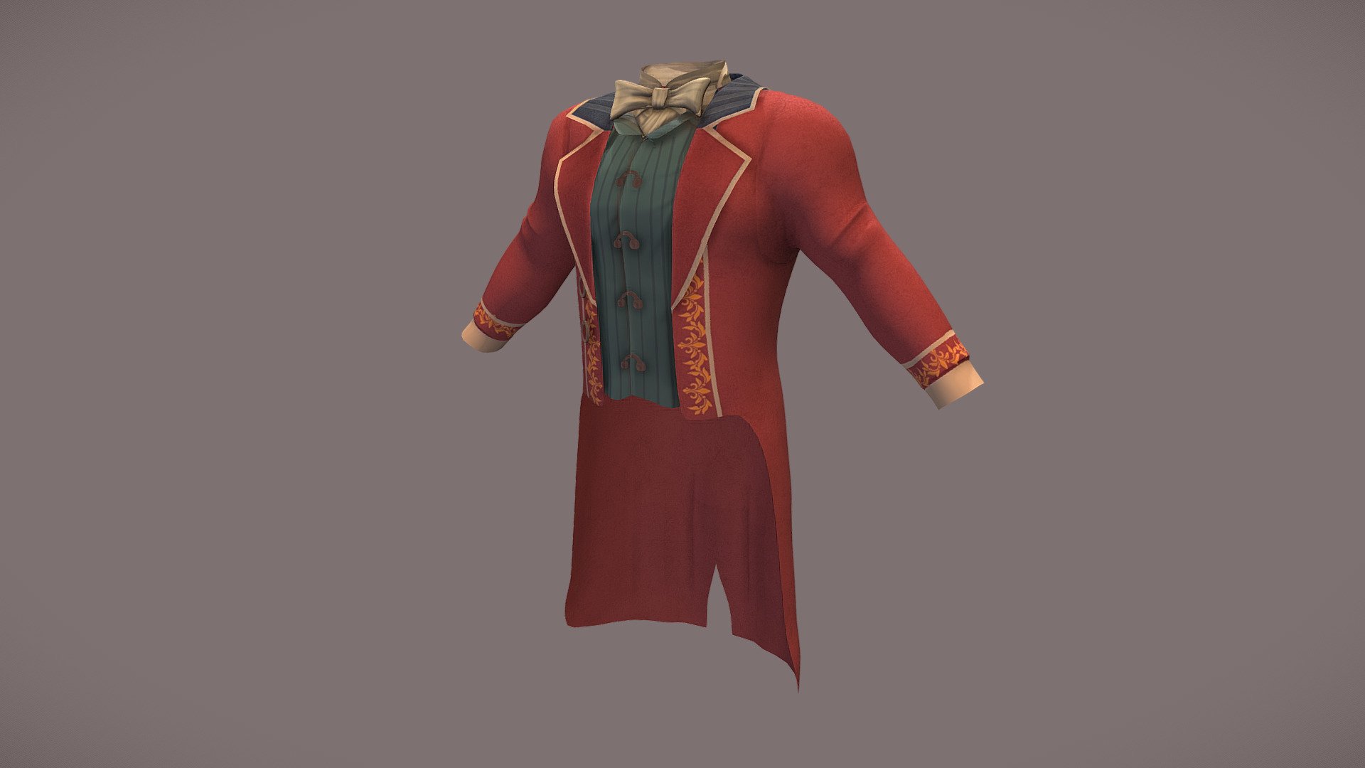 Men's Circus Master Frack And Shirt - Buy Royalty Free 3D model by 3dia ...