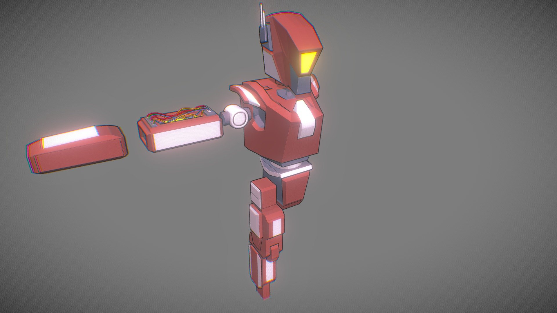 Sci-fi lowpoly Robot concept - 3D model by onerockett [7ad40c4] - Sketchfab