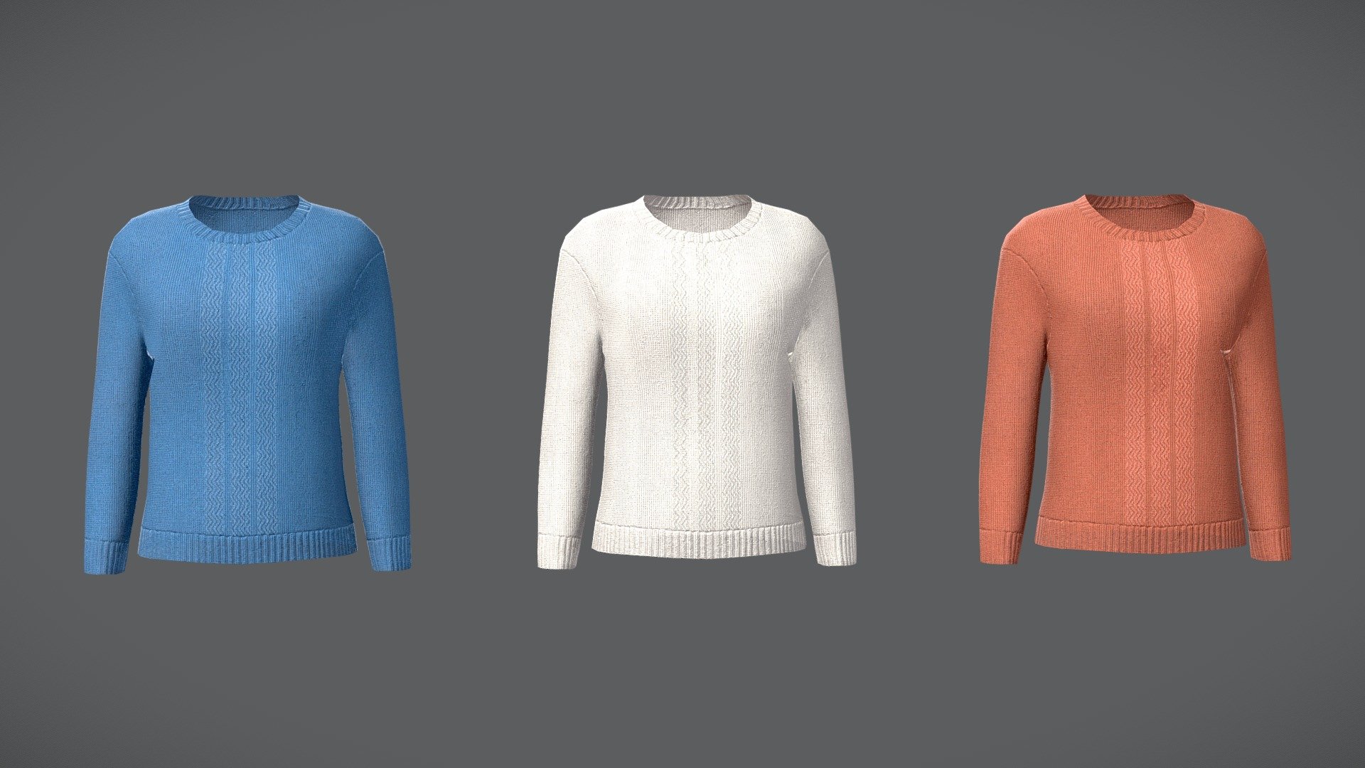 Knitted Sweater With Lace - Buy Royalty Free 3D model by Katerina ...