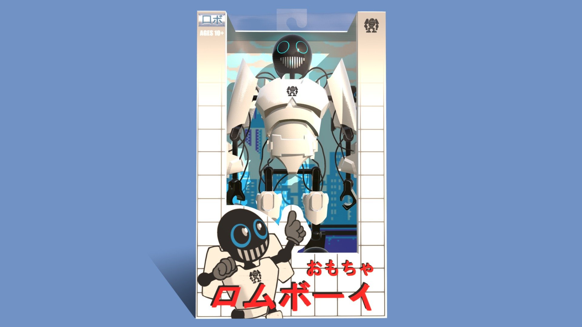 ROM BOY action figure rigged - Buy Royalty Free 3D model by Lycortas ...
