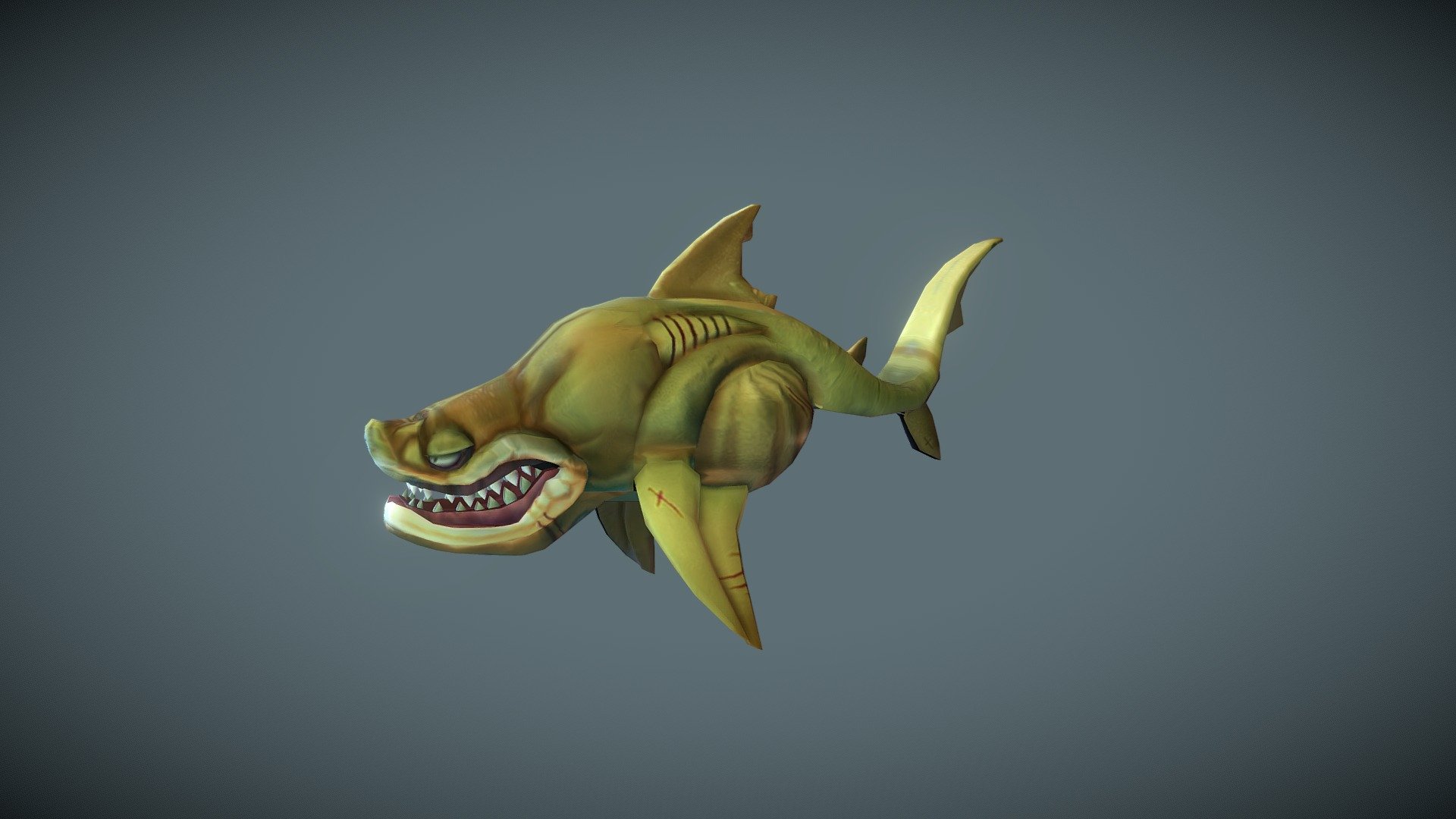 Hungry Shark 3D model Fan-Art - 3D model by GartWick [7adbdd9] - Sketchfab