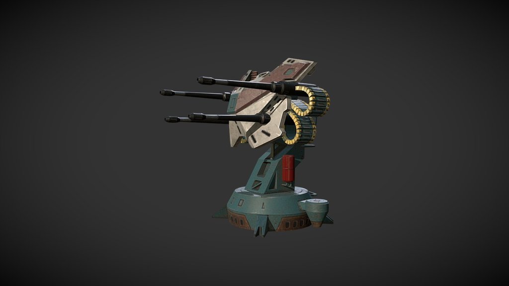 Turret - 3D model by Mango Team (@polygonby) [7ae3d3c] - Sketchfab