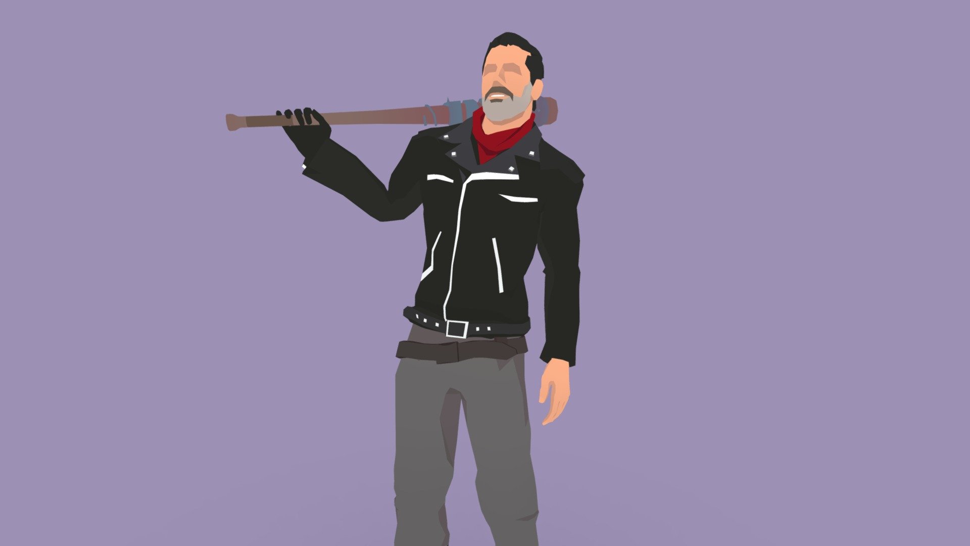 Hi, I'm Negan [Low-Poly] - Download Free 3D model by danceim ...