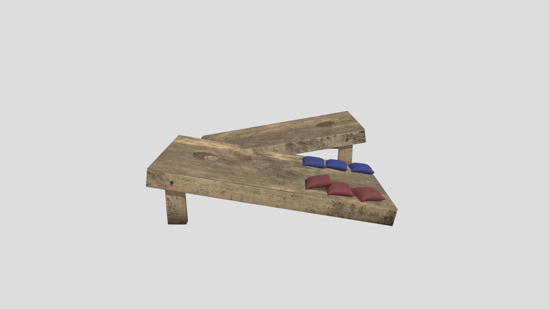 Cornhole_game_set_-_outdoor_weathered - Download Free 3D model by ...