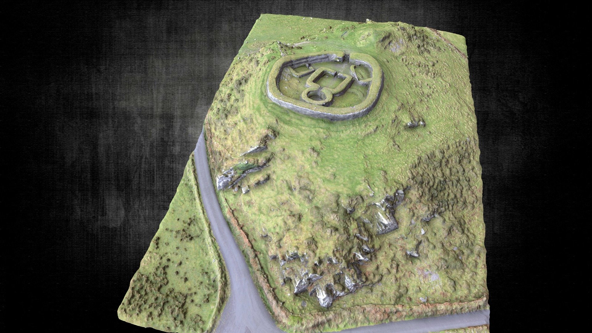 Leacanabuaile Early Medieval Ringfort - Buy Royalty Free 3D model by ...
