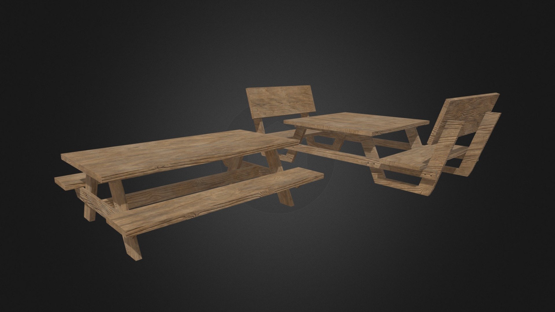 Picnic Tables - Download Free 3D model by Enzeruk [7af36a1] - Sketchfab