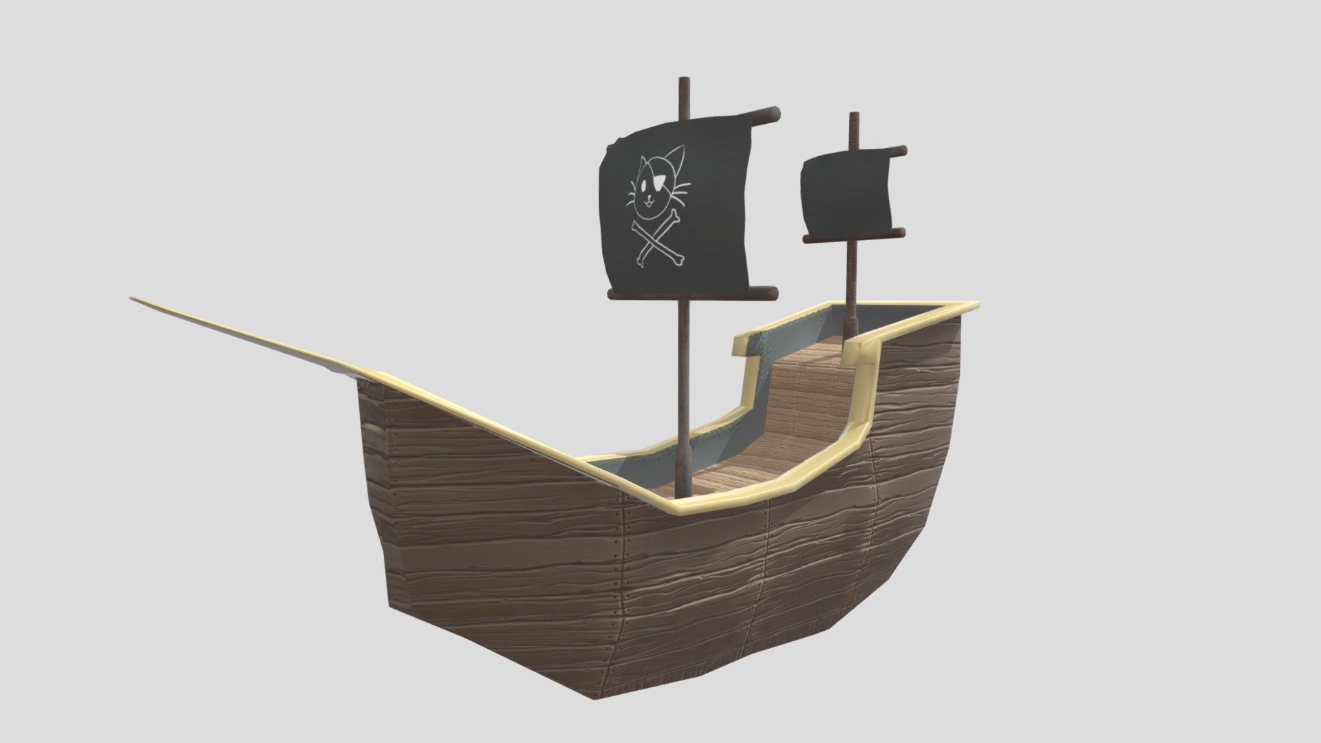 Cat Pirate Ship - 3D model by EmilSan08 [7af6374] - Sketchfab