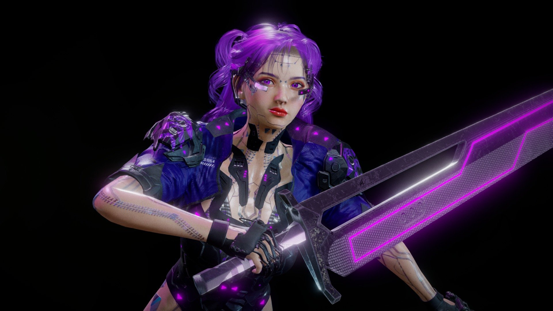 Character Cyber Girl_HX863 By Oscar Creativo - Buy Royalty Free 3D ...