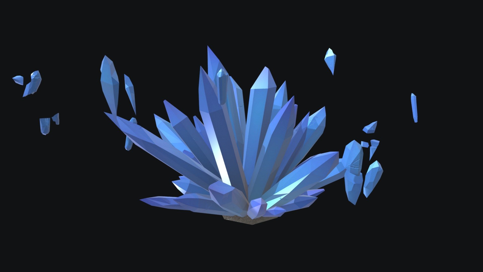 Large Crystal Cluster - 3D model by sambozo [7afed66] - Sketchfab