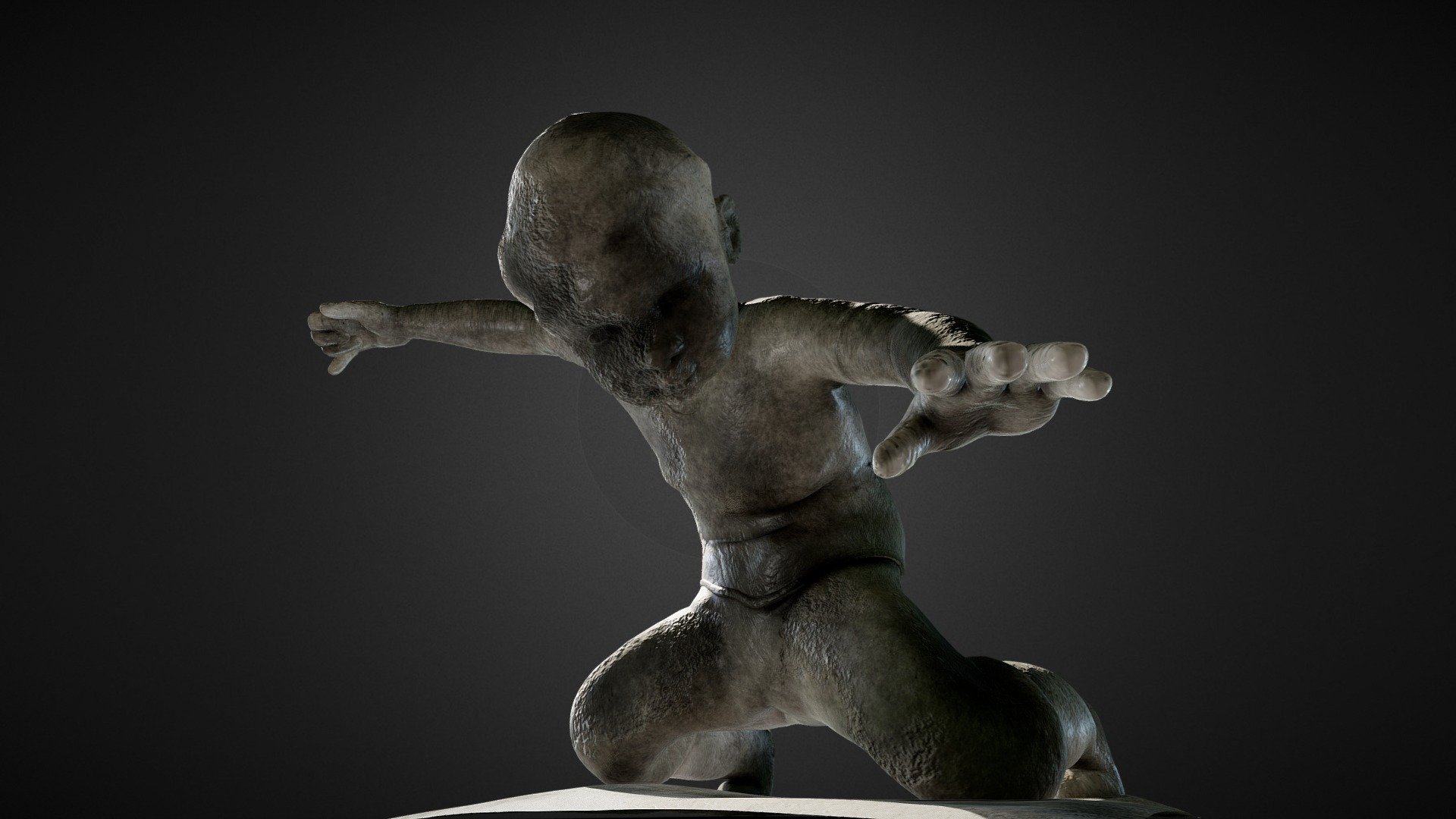 Kid Statue - 3D model by mig26 [7aff16b] - Sketchfab