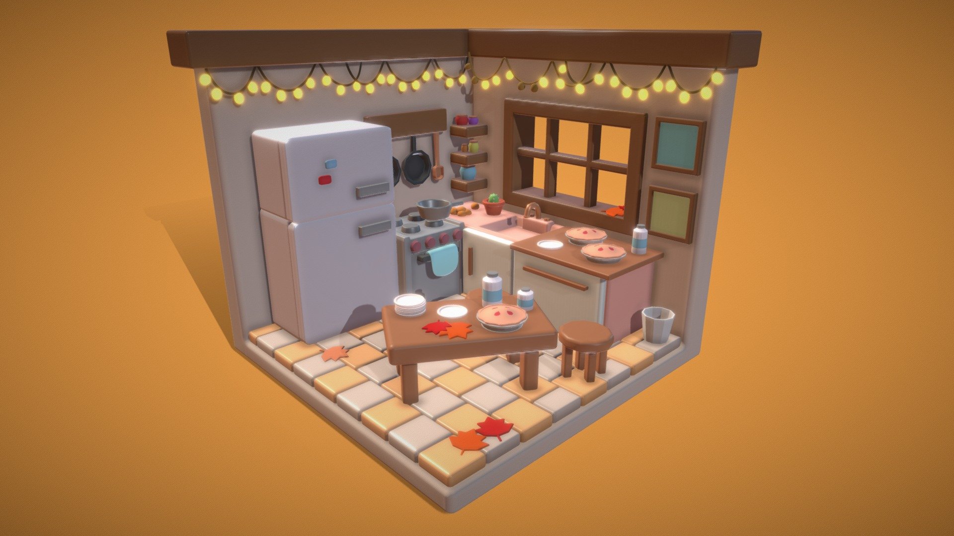 Small kitchen - 3D model by heskilstudio [7aff767] - Sketchfab