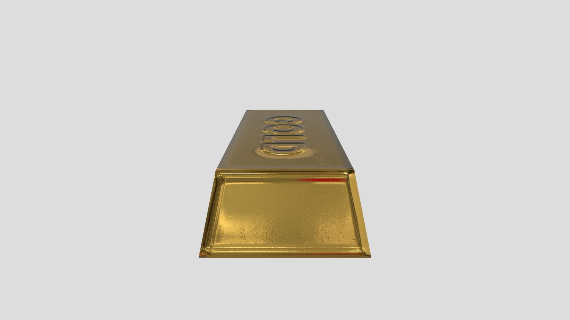 Gold bar for test, low poly, textured - 3D model by WielkiB ...