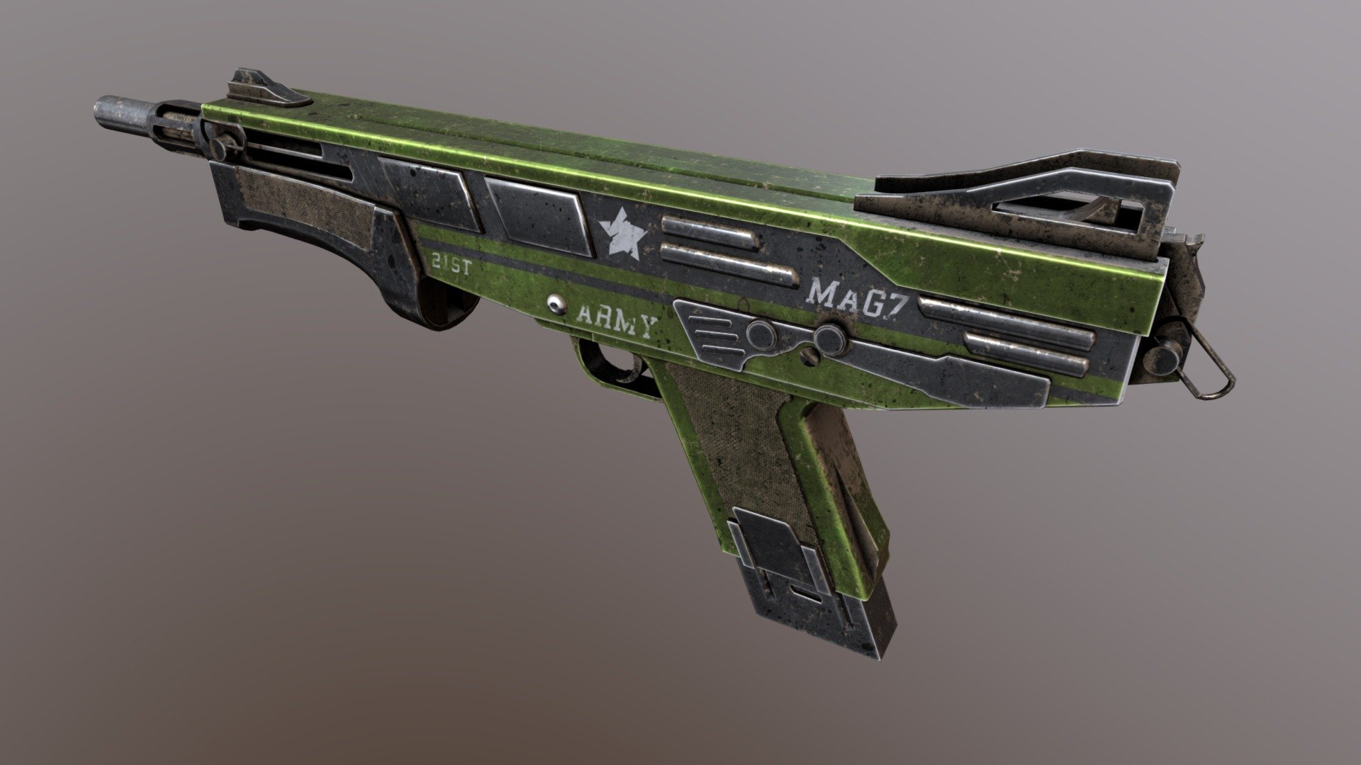 MAG-7 | ARMY - 3D model by dC98 [7b0fc50] - Sketchfab