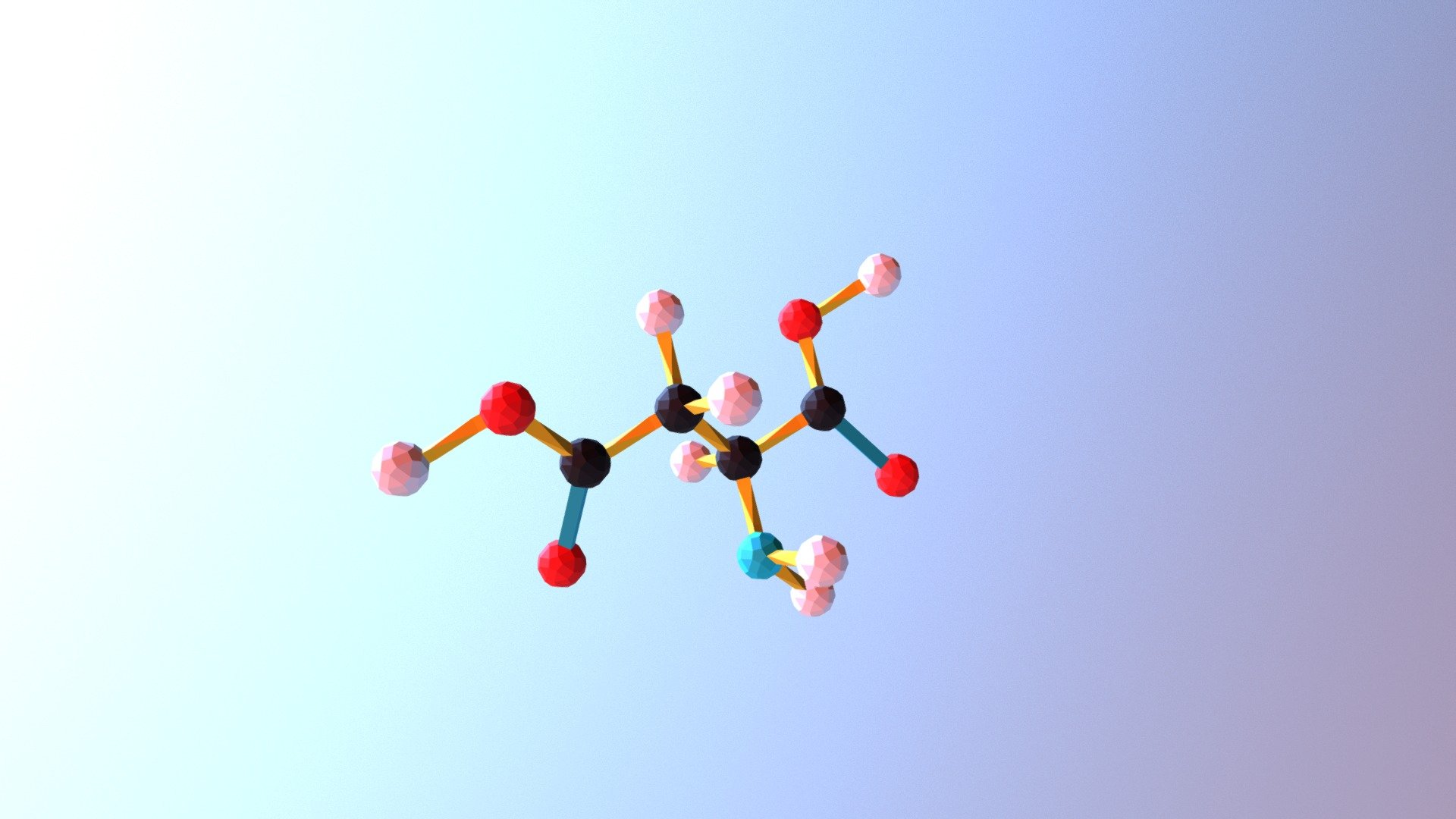 16 15 1 H2NCH(COOH)CH2COOH Aspartic Acid - 3D model by Zometool ...