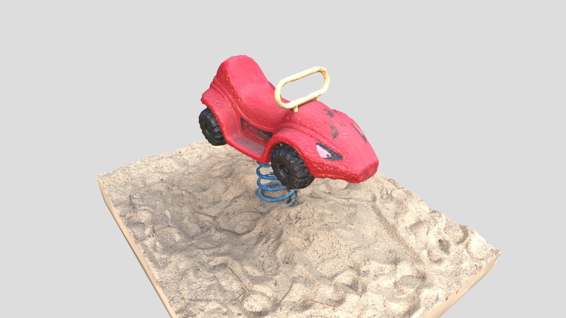 Korean playground equipment - Red car rider - Download Free 3D model by ...