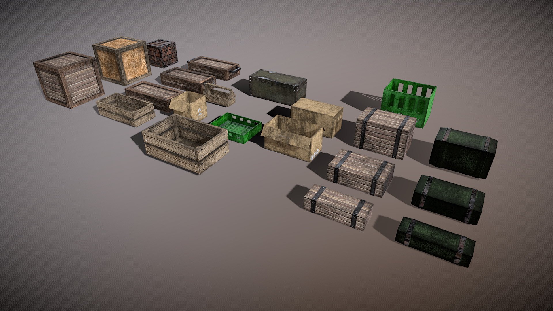 Crates And Boxes - Buy Royalty Free 3D model by Thunder (@thunderpwn ...