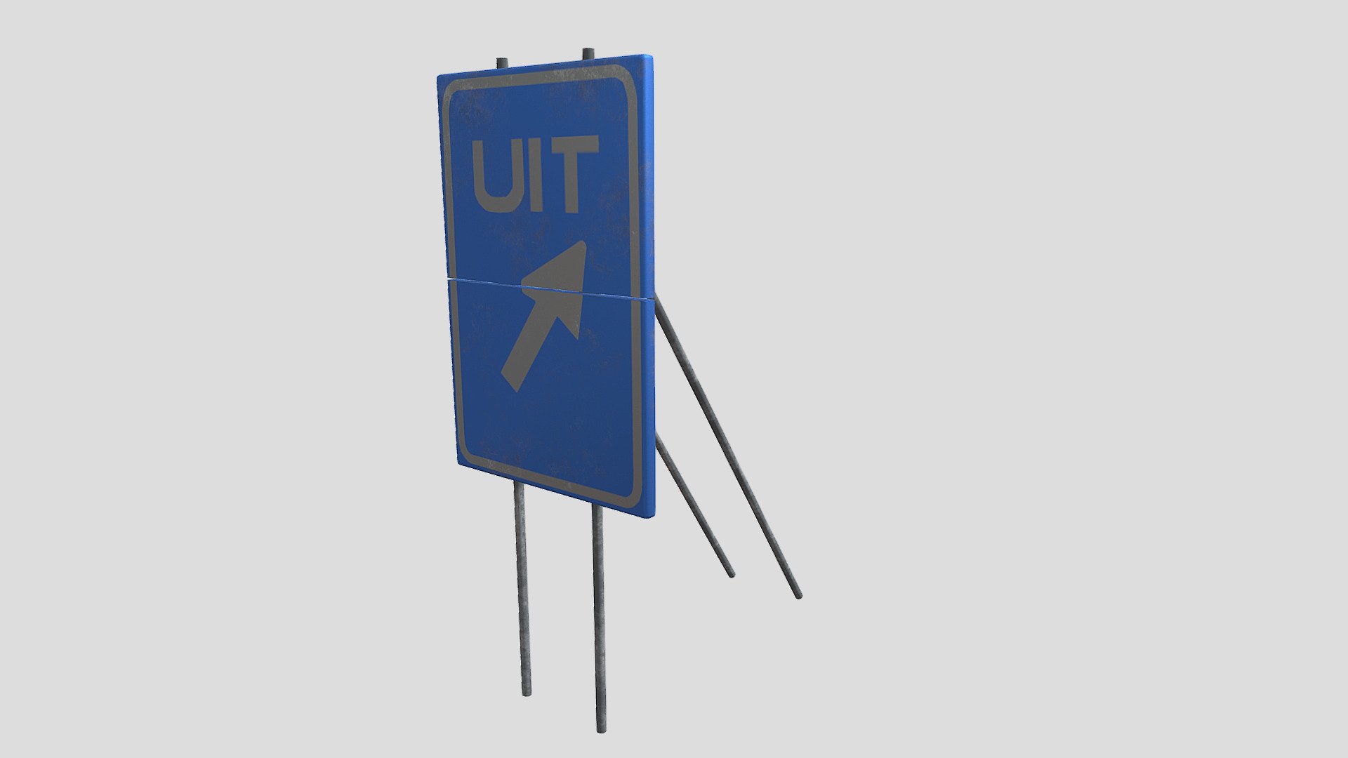 Dutch highway exit sign - 3D model by quintenhenstra [7b210e2] - Sketchfab