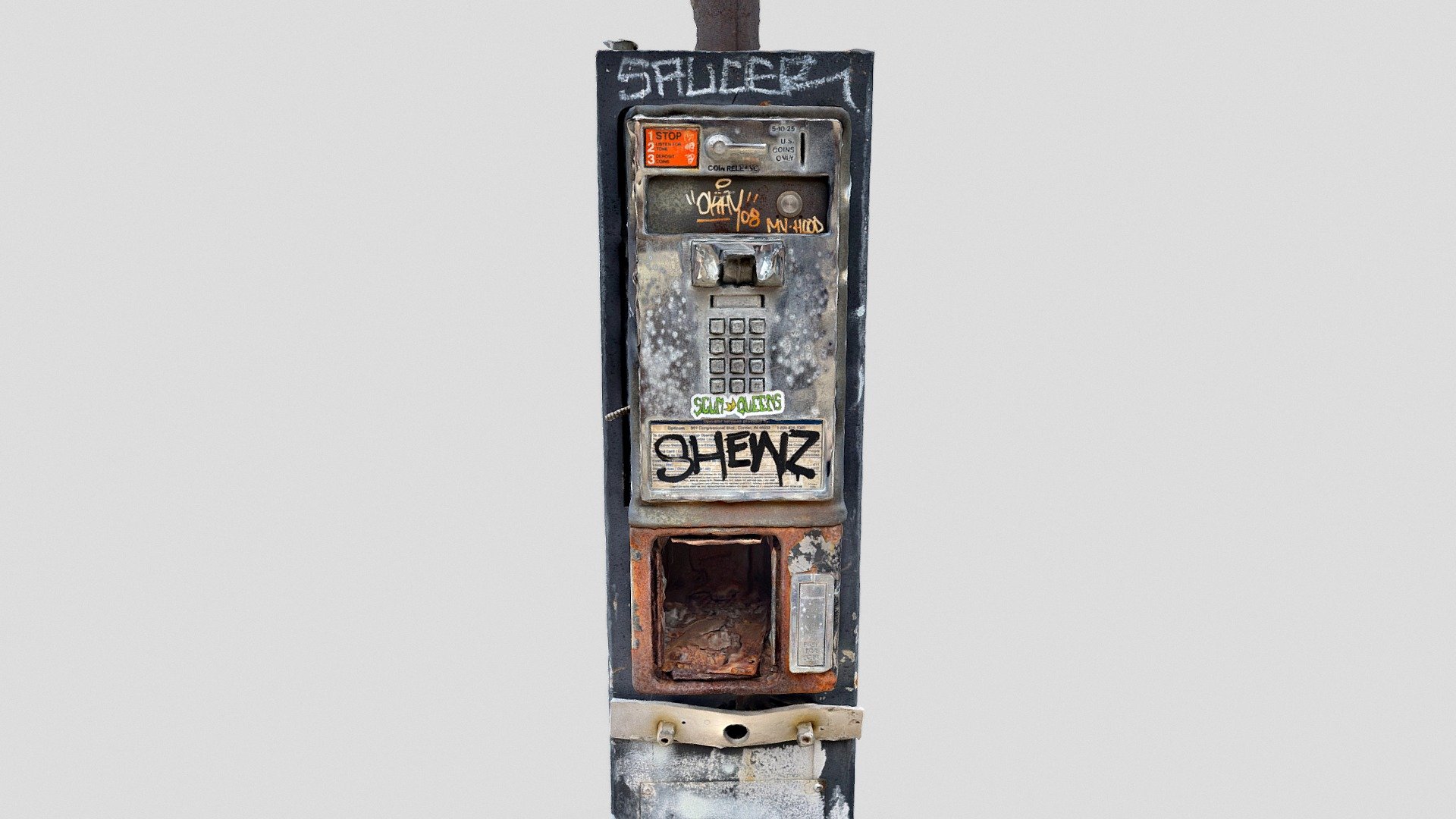 Day 177: Destroyed Pay Phone - Download Free 3D model by alexdelker ...