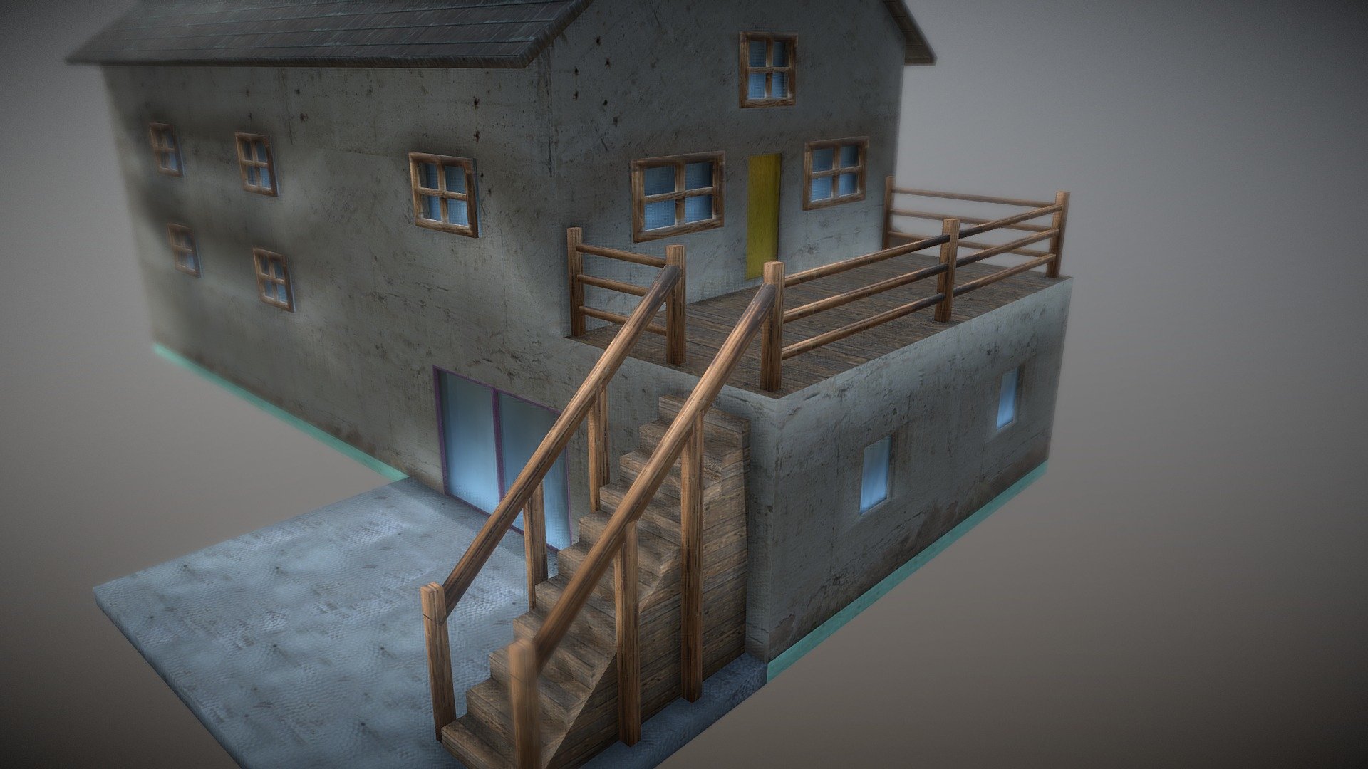 House sculpted by Lou, Texture by me - 3D model by GabrielLaForge ...