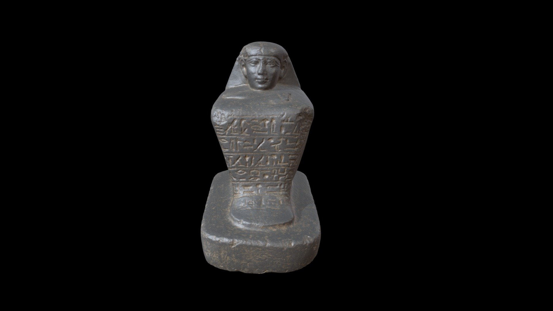 Inscribed block statue - Download Free 3D model by Harvard Museum of ...