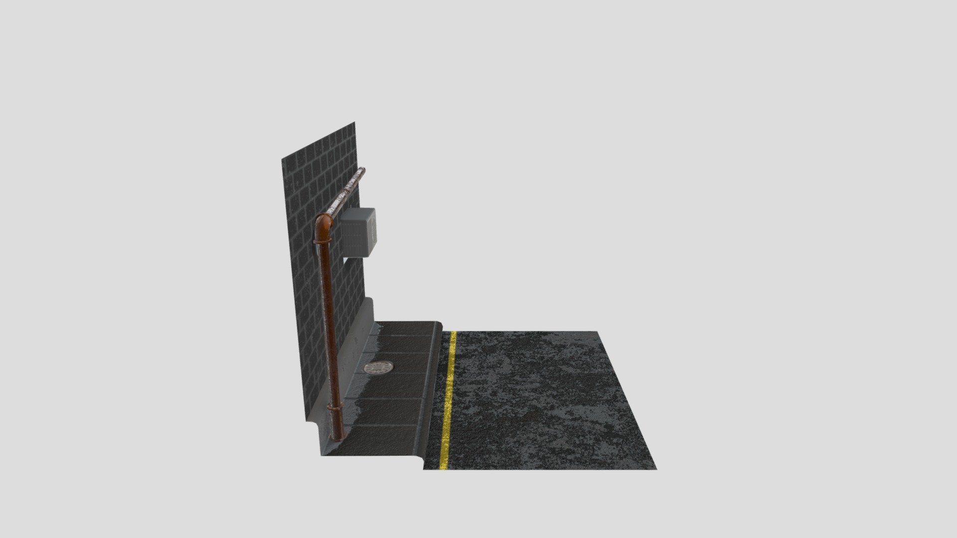 Alley - 3D model by krwyno [7b27b7f] - Sketchfab