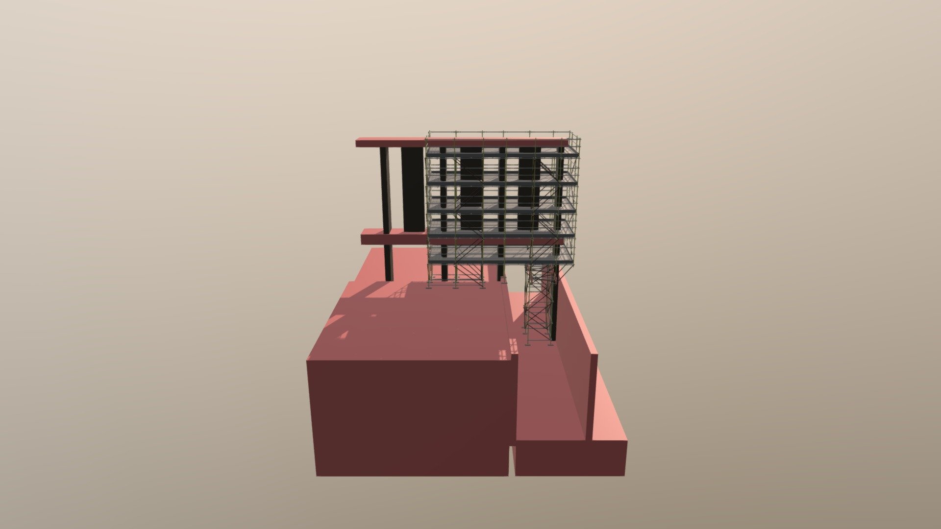 Scaffold Around Columns - Download Free 3D model by Independent Design ...