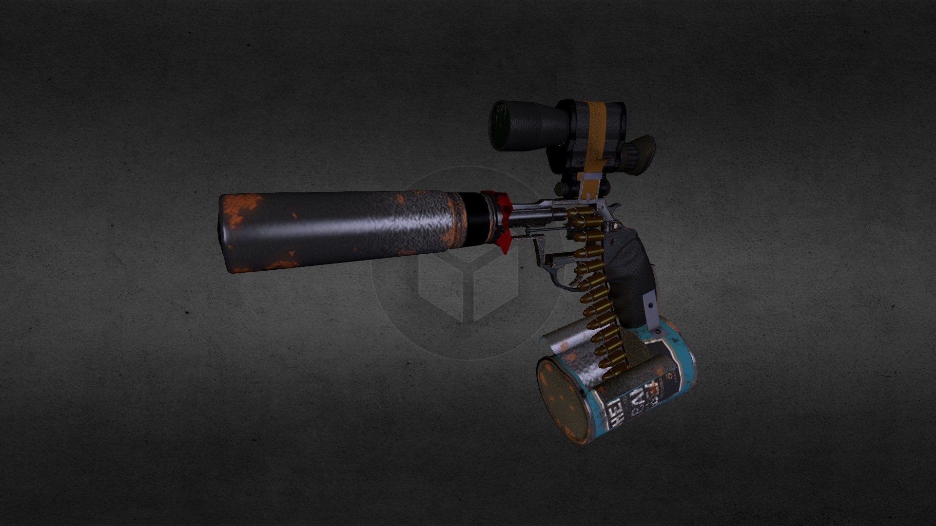 Homemade Revolver - 3D model by Mawcos [7b2e828] - Sketchfab
