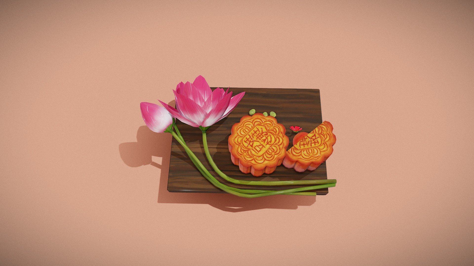 Mooncake - Download Free 3D model by dannzjs [7b2fd13] - Sketchfab