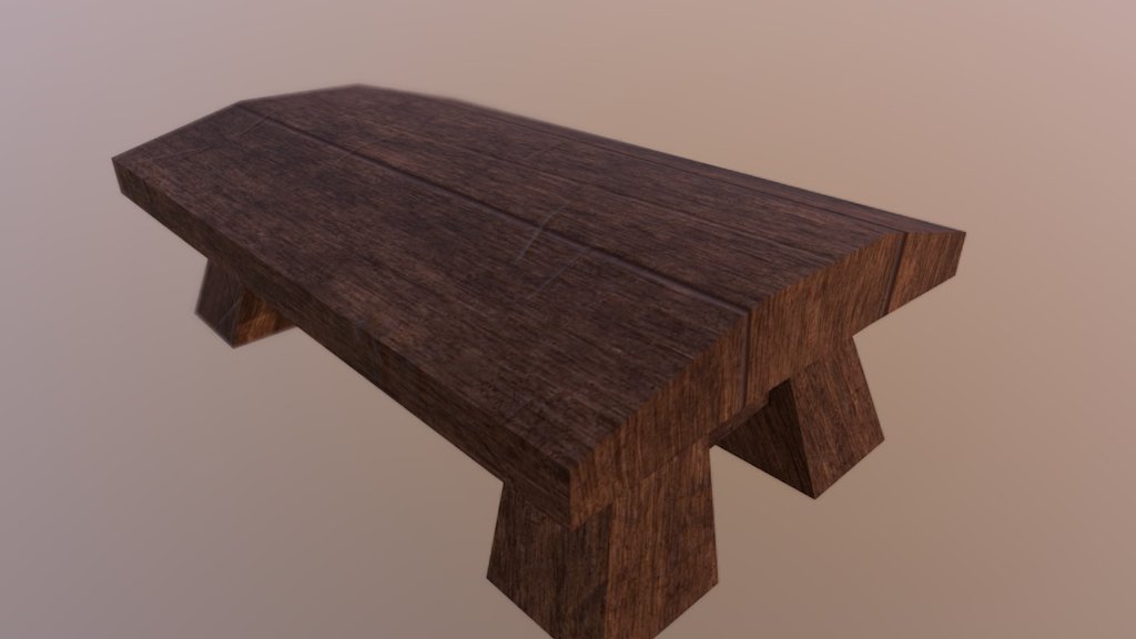 WOOD TABLE - 3D model by JikuAIGE [7b313b0] - Sketchfab