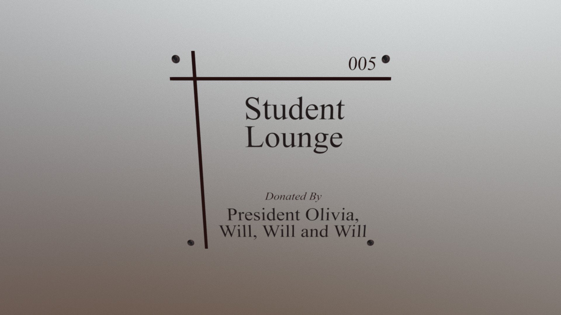 Student Lounge Plaque - 3D model by olivia sastry (@sastry) [7b33a46 ...