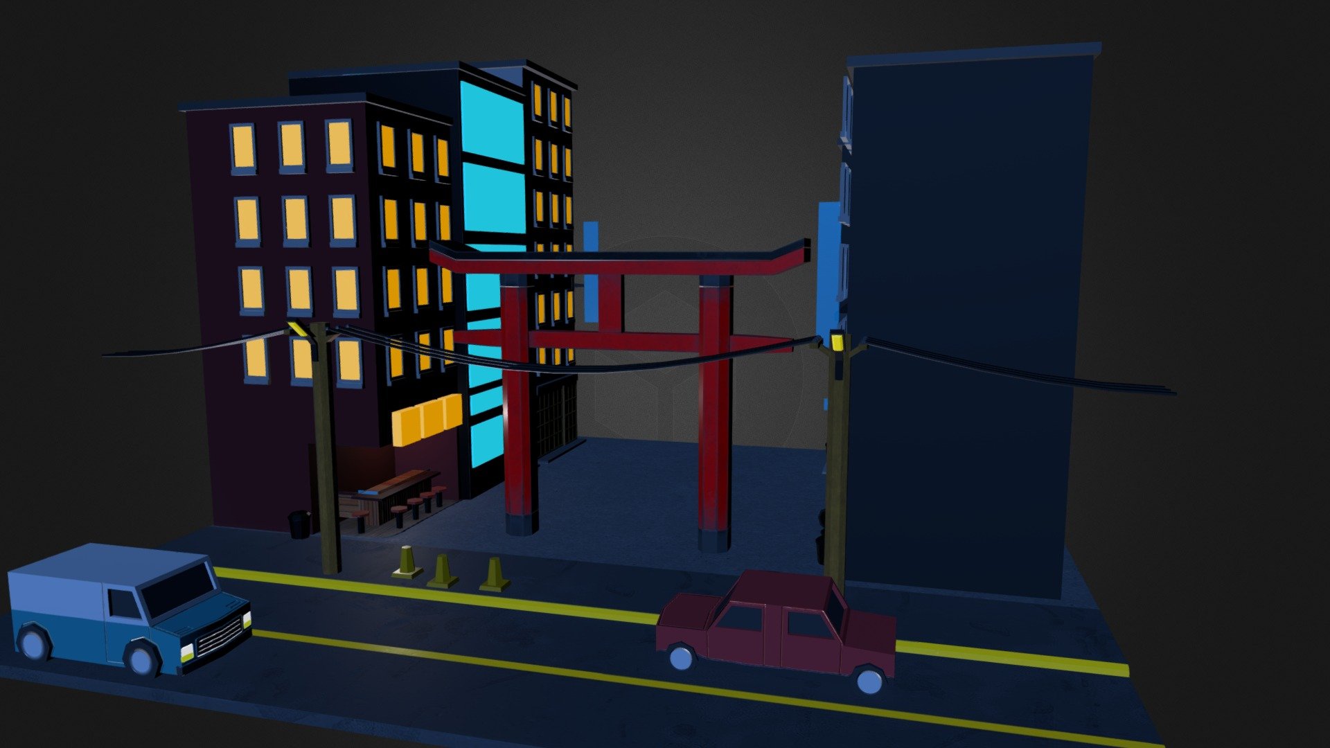 Downtown Alley District - Download Free 3D model by fnazareno [7b373e8 ...
