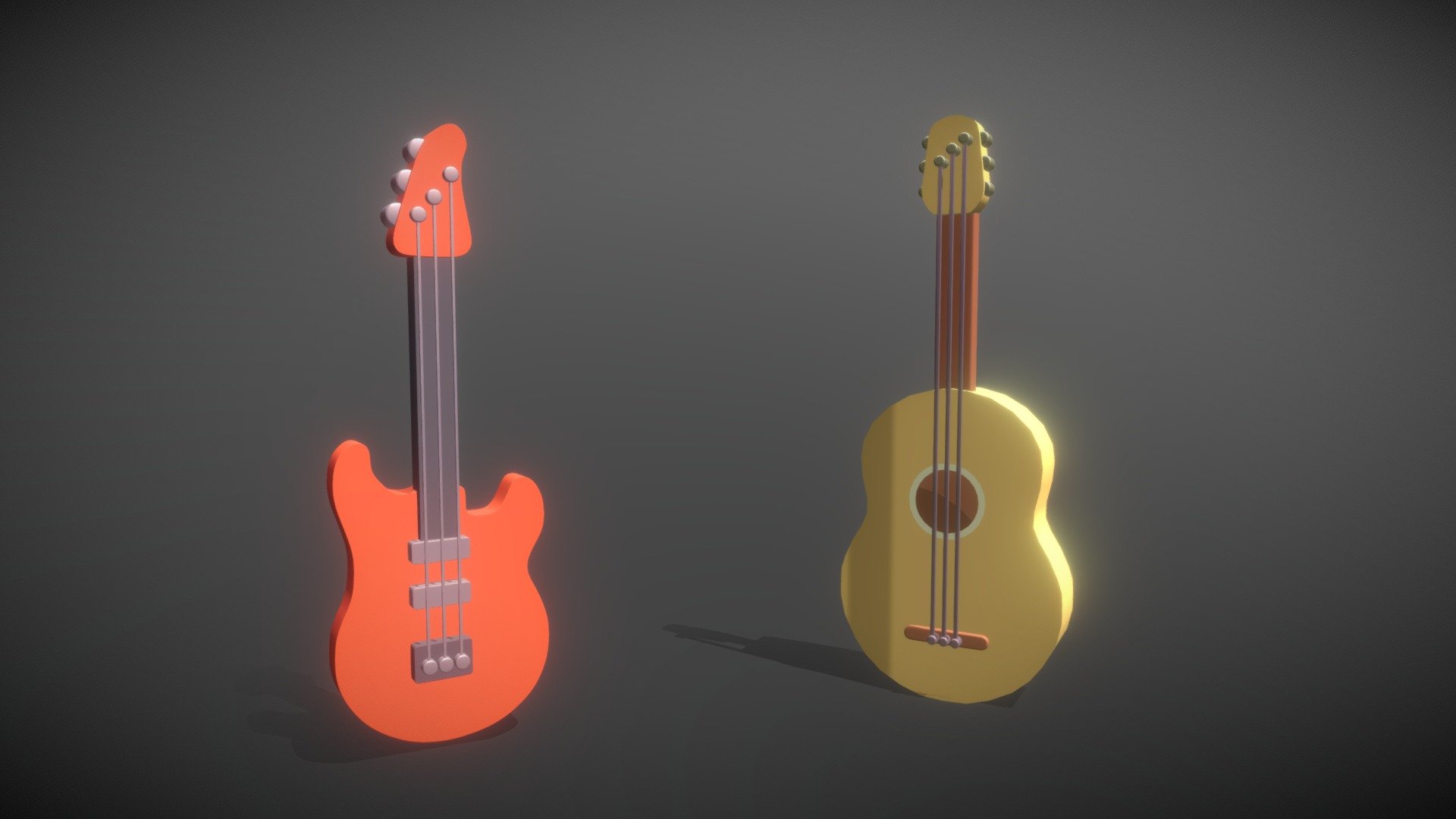 Guitars - Download Free 3D model by Klieg3D [7b3a526] - Sketchfab