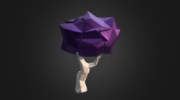 Low Poly Purple Broken Tree - 3D model by mrglissi [7b3b611] - Sketchfab