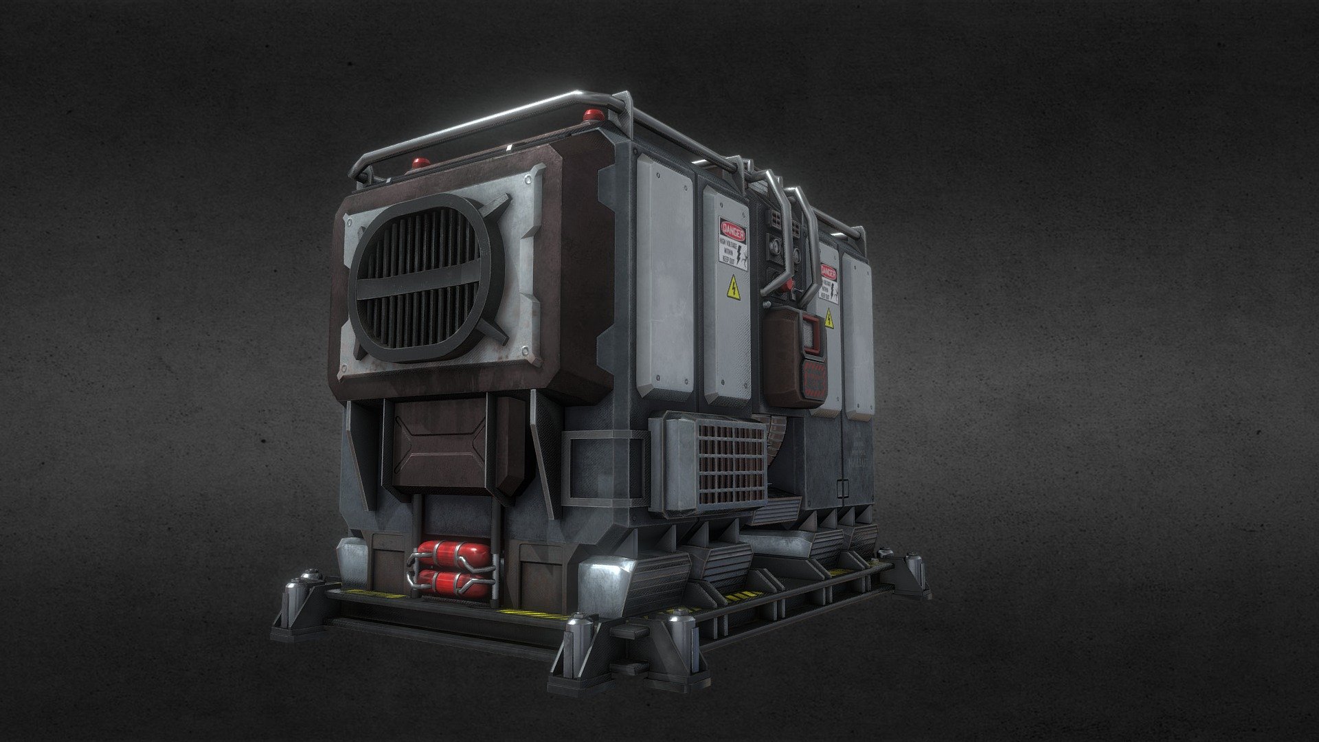 Low Poly Sci- Fi Generator(single UV) - 3D model by kumaran0206 ...