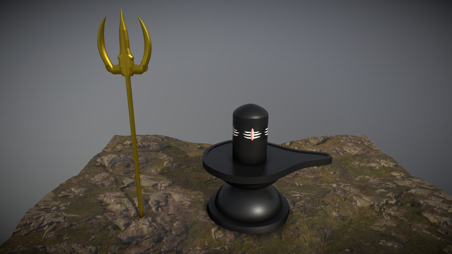 Black Shivling with trikund - Buy Royalty Free 3D model by Pranav Rana ...