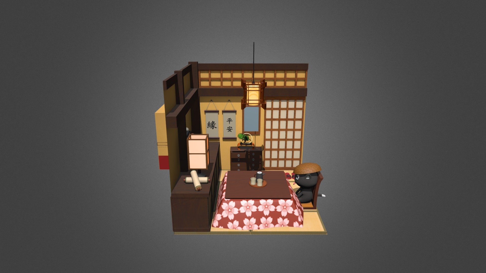 Japanese Style room / 日式房間 - Download Free 3D model by Marvin Chang ...