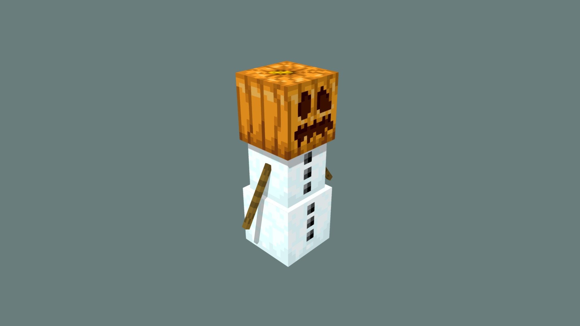Minecraft Snow Golem With Pumpkin - Download Free 3D model by None ...